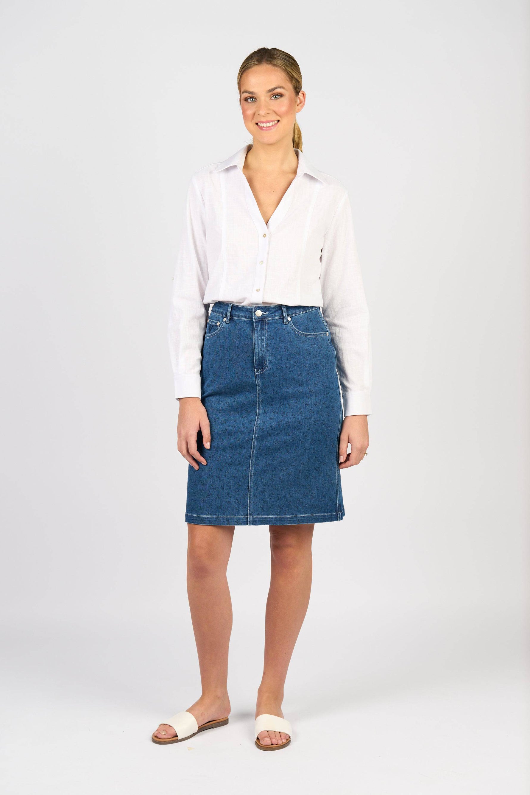 Poppy Skirt - Kansas Denim – Vassalli
